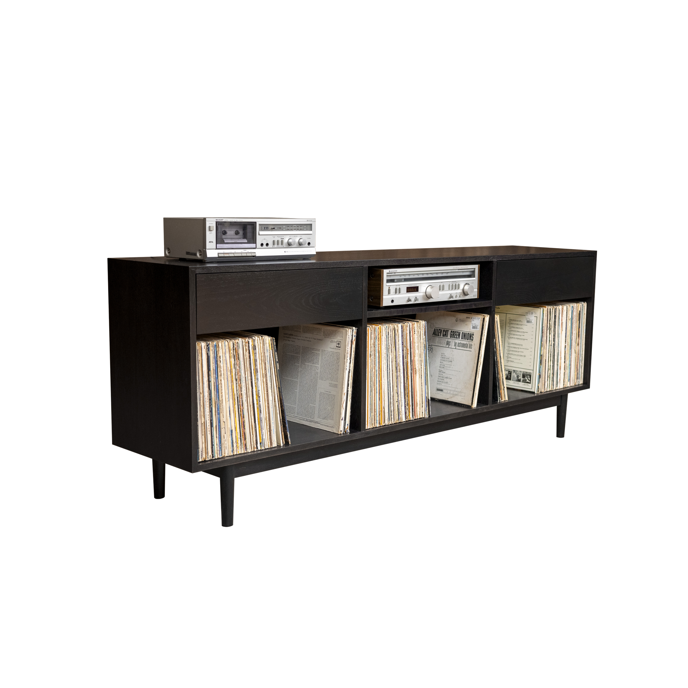 1 x 3 Combo Record Storage Cabinet - Audio Equipment & LP Storage ...