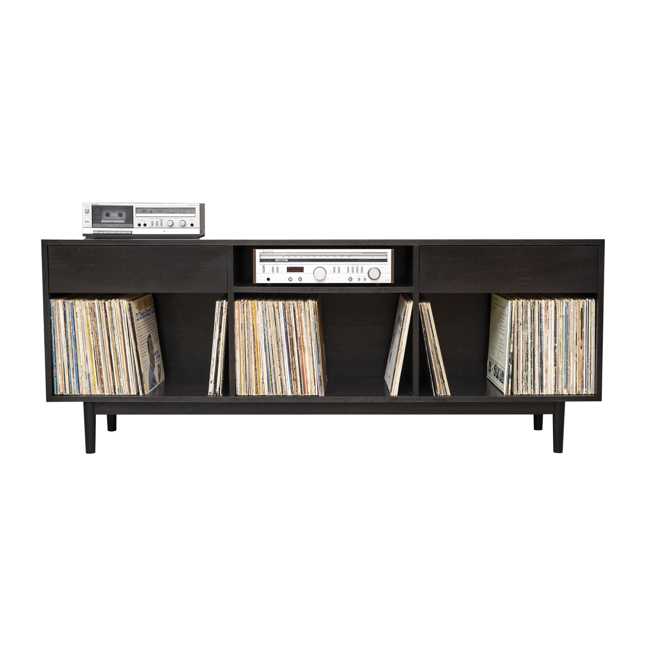 1 x 3 Combo Record Storage Cabinet - Audio Equipment & LP Storage ...