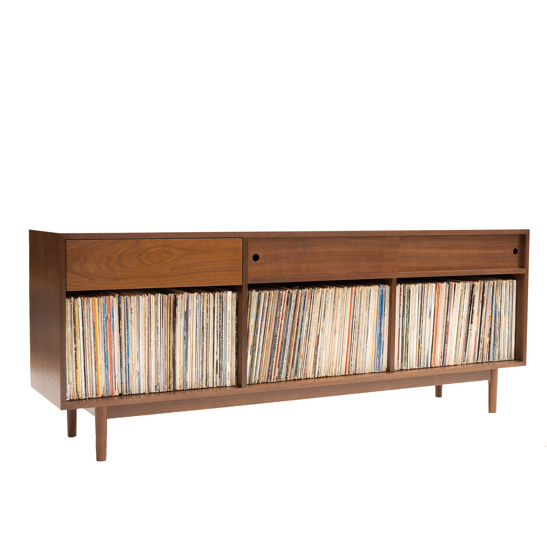 1 x 3 Combo Record Storage Cabinet - Audio Equipment & LP Storage ...