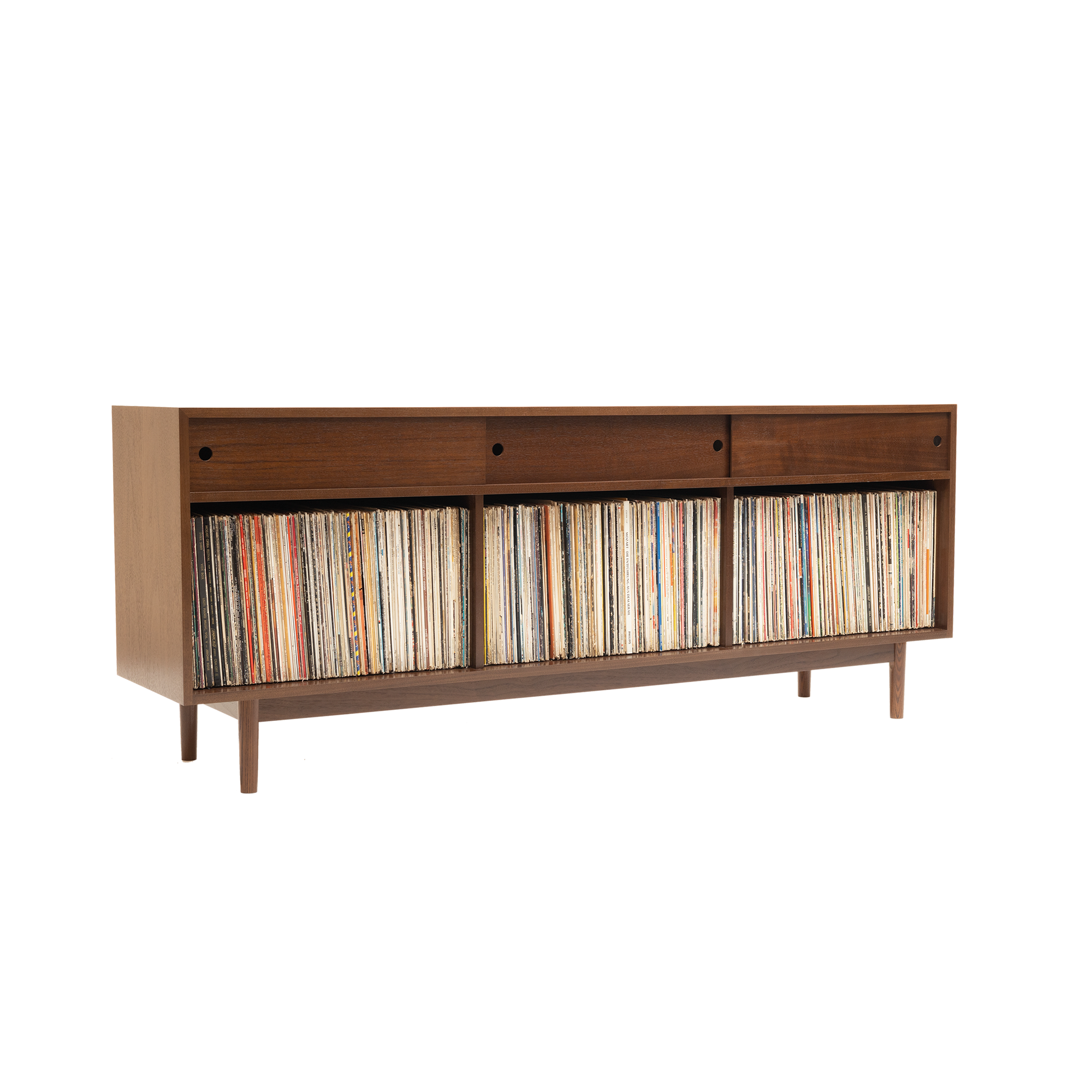 1 x 3 Component Record Storage Cabinet - Sleek Audio Gear Storage ...