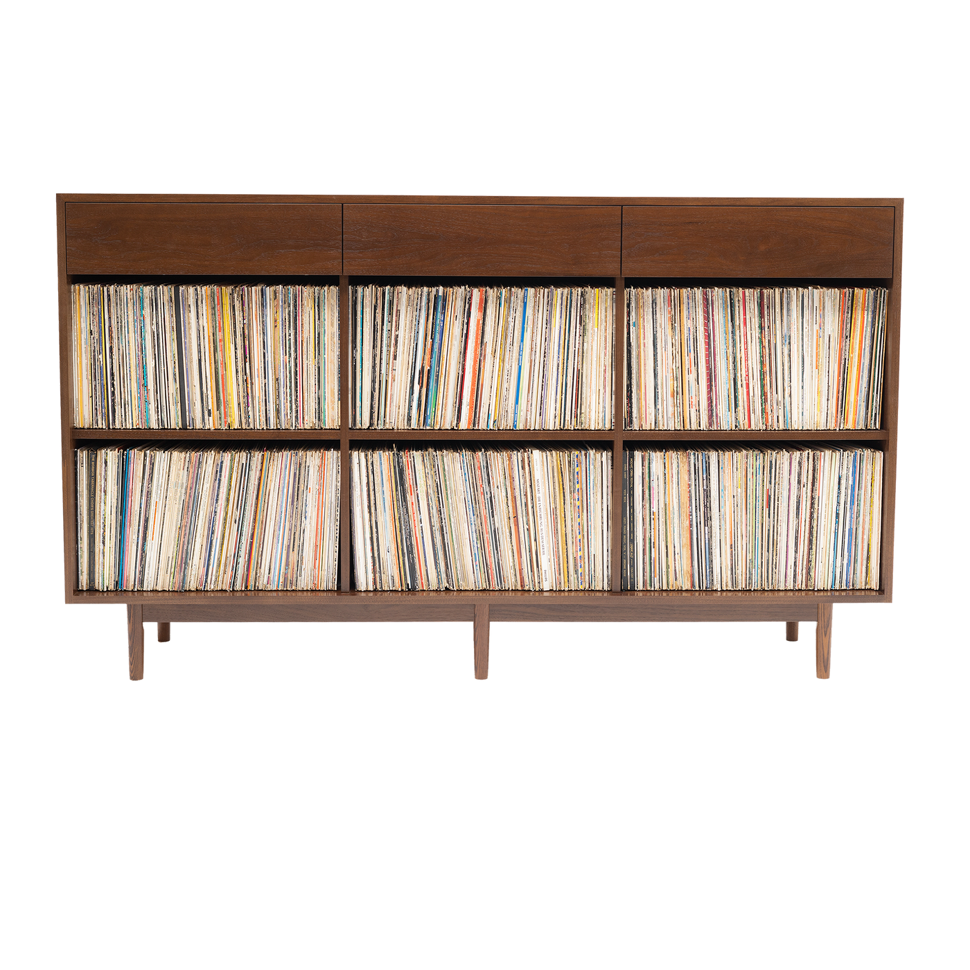 2 x 3 Drawer Record Storage Cabinet - Spacious & Elegant Vinyl Storage ...