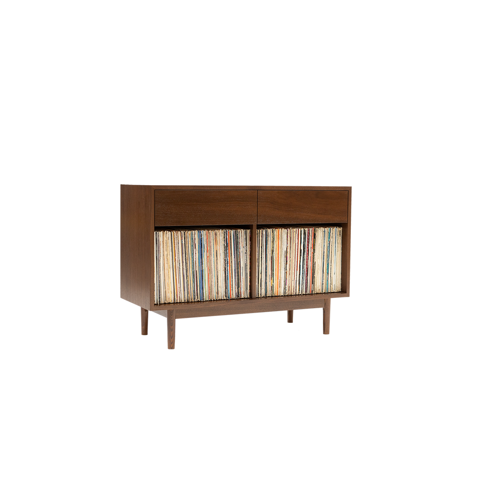 Stylish 1 x 2 Drawer Vinyl Record Storage Cabinet | Made in the USA ...