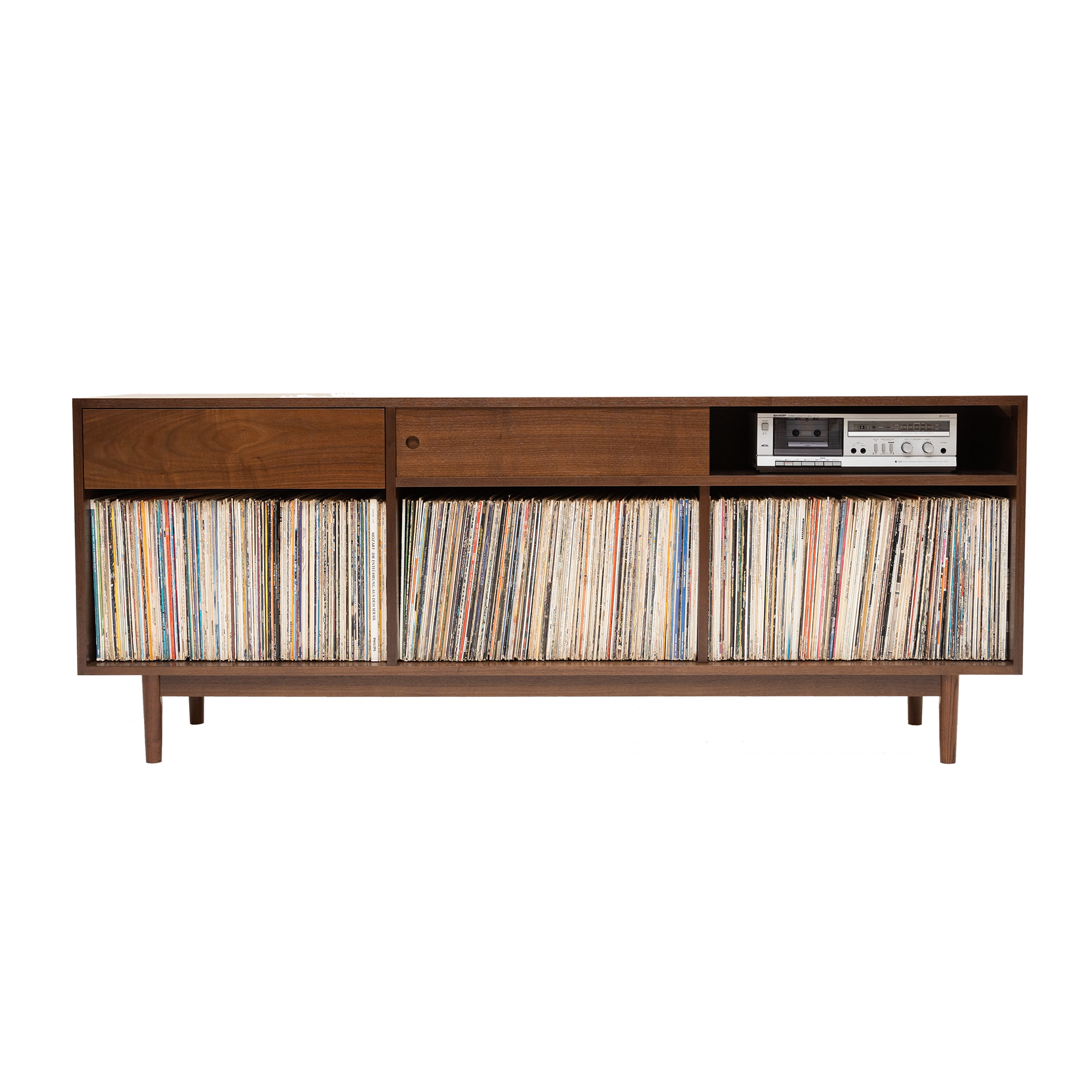 1 x 3 Combo Record Storage Cabinet - Audio Equipment & LP Storage ...